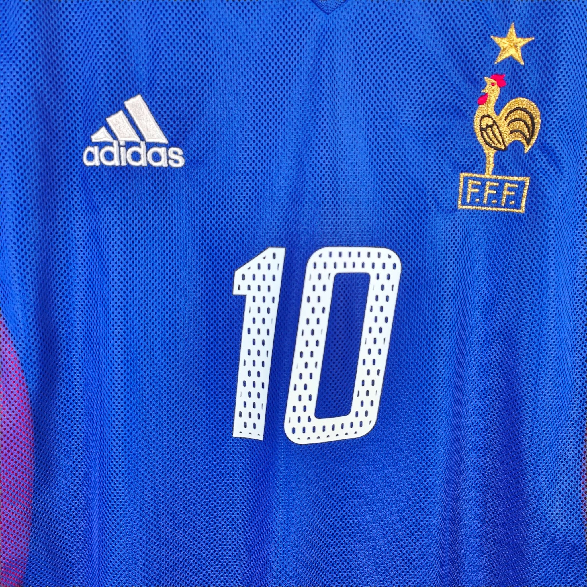 2002-04 France Home Shirt Zidane #10 - 9.5/10 - (XL) – 298742 Adidas ...